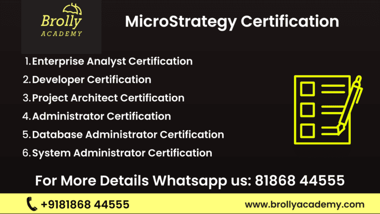 Microstrategy Training in Hyderabad, Certification Course Online