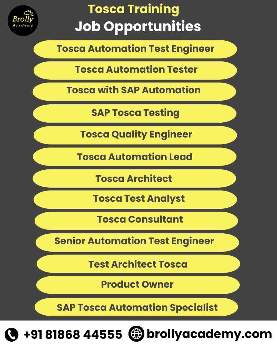 Tosca Training in Hyderabad, Best Online Course 2025